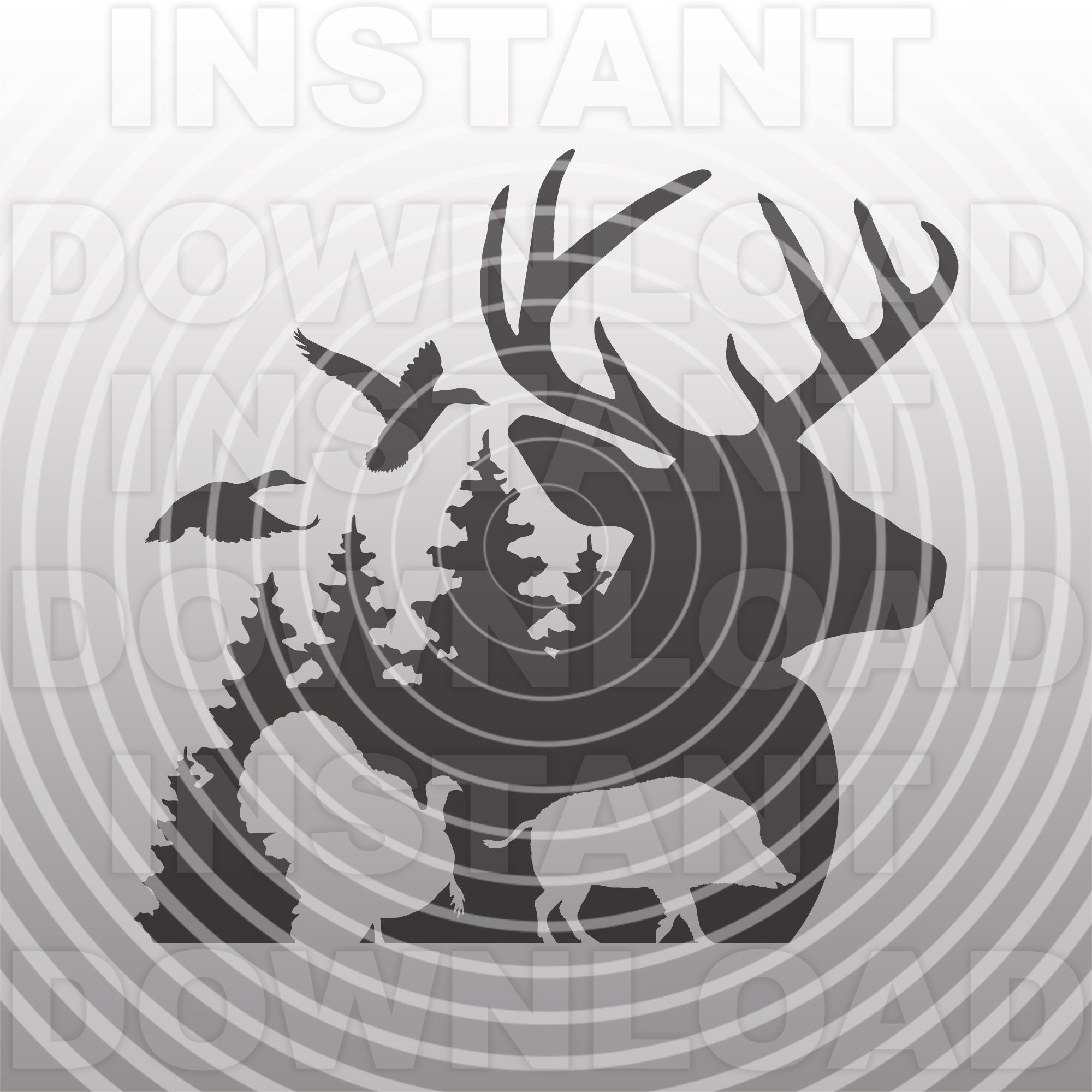 Digital dxf turkey hunting svg bow hunter pulse duck hunting svg cut ...