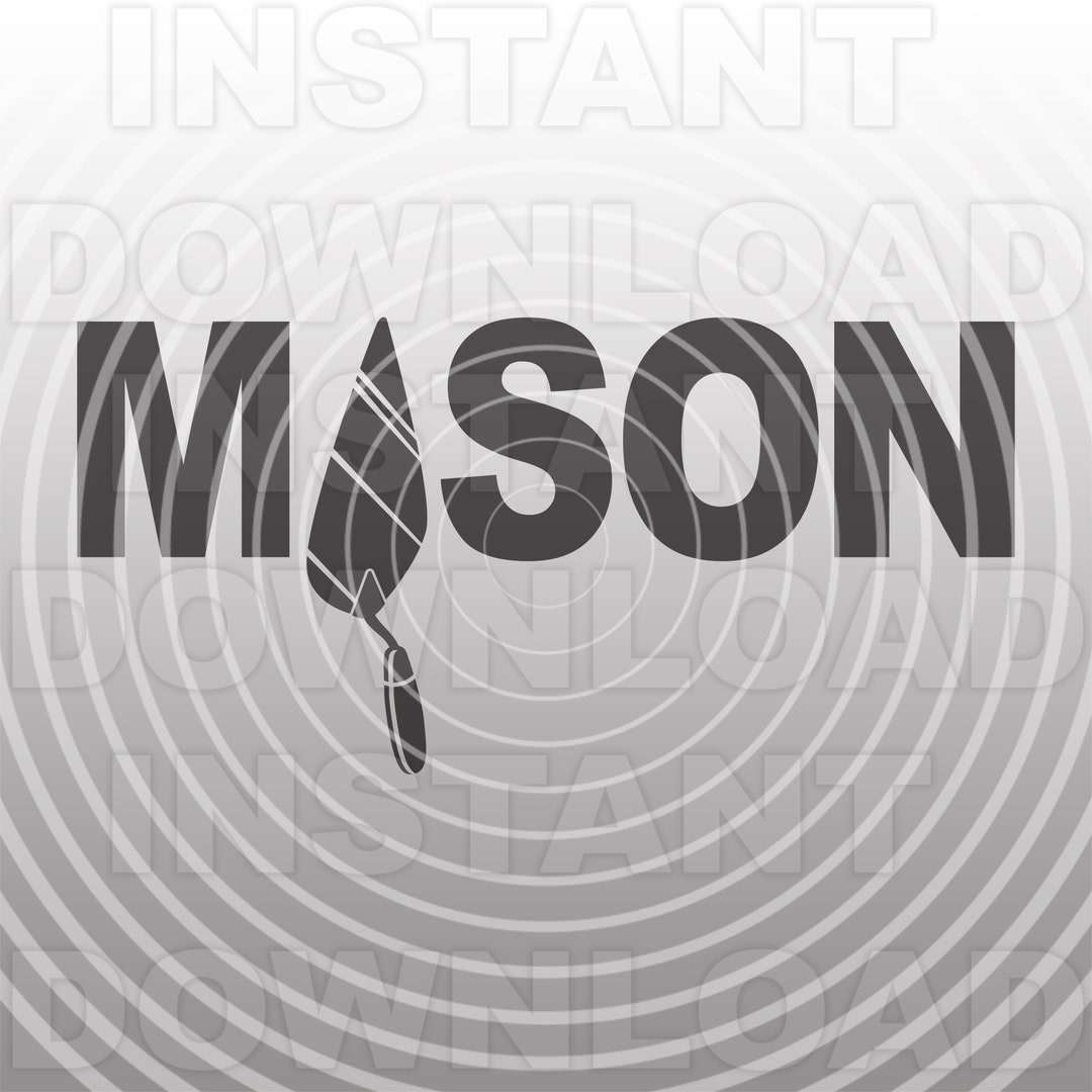 Mason SVG File,bricklayer Trowel Svg,brickmason SVG -vector Art ...