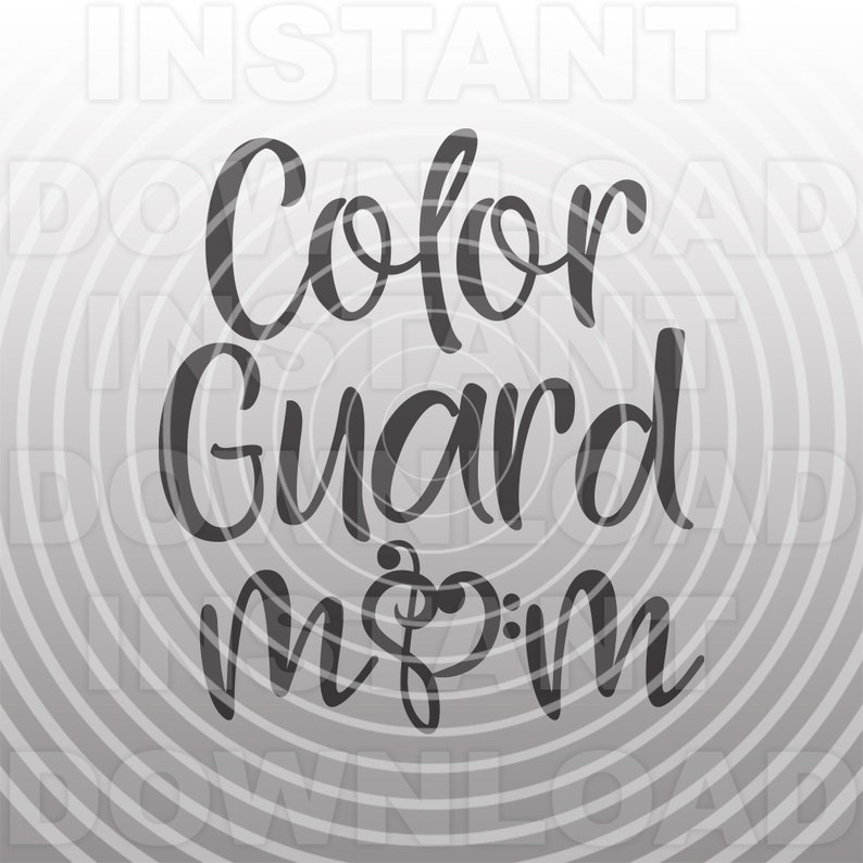 Color Guard Mom With Treble Clef Heart SVG File vector Art | Etsy