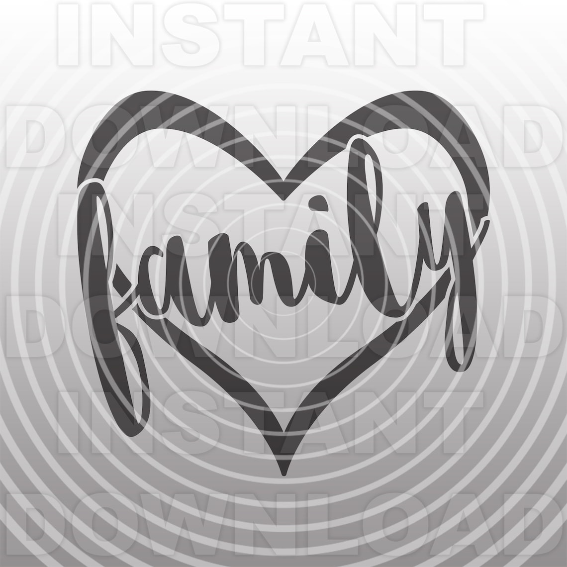 Family Heart SVG Filefamily Word Art Quote Saying SVG vector - Etsy