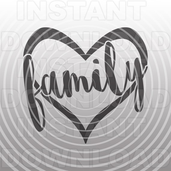 Family Heart SVG Filefamily Word Art Quote Saying SVG vector - Etsy