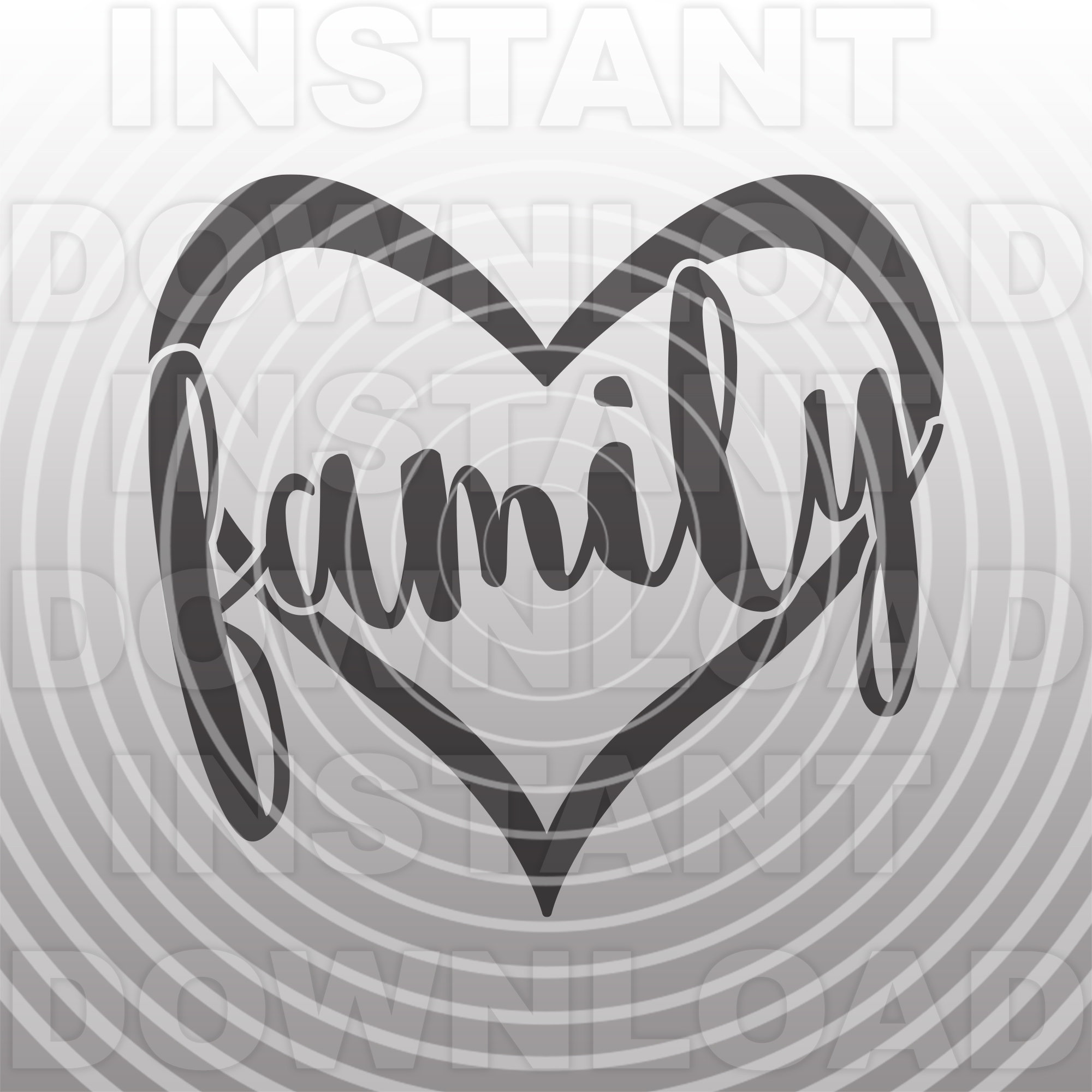 Family Heart SVG File,family Word Art Quote Saying SVG -vector Art ...