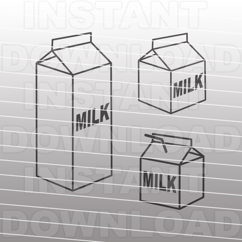 Milk Carton SVG File personal & Commercial Use Cricut | Etsy