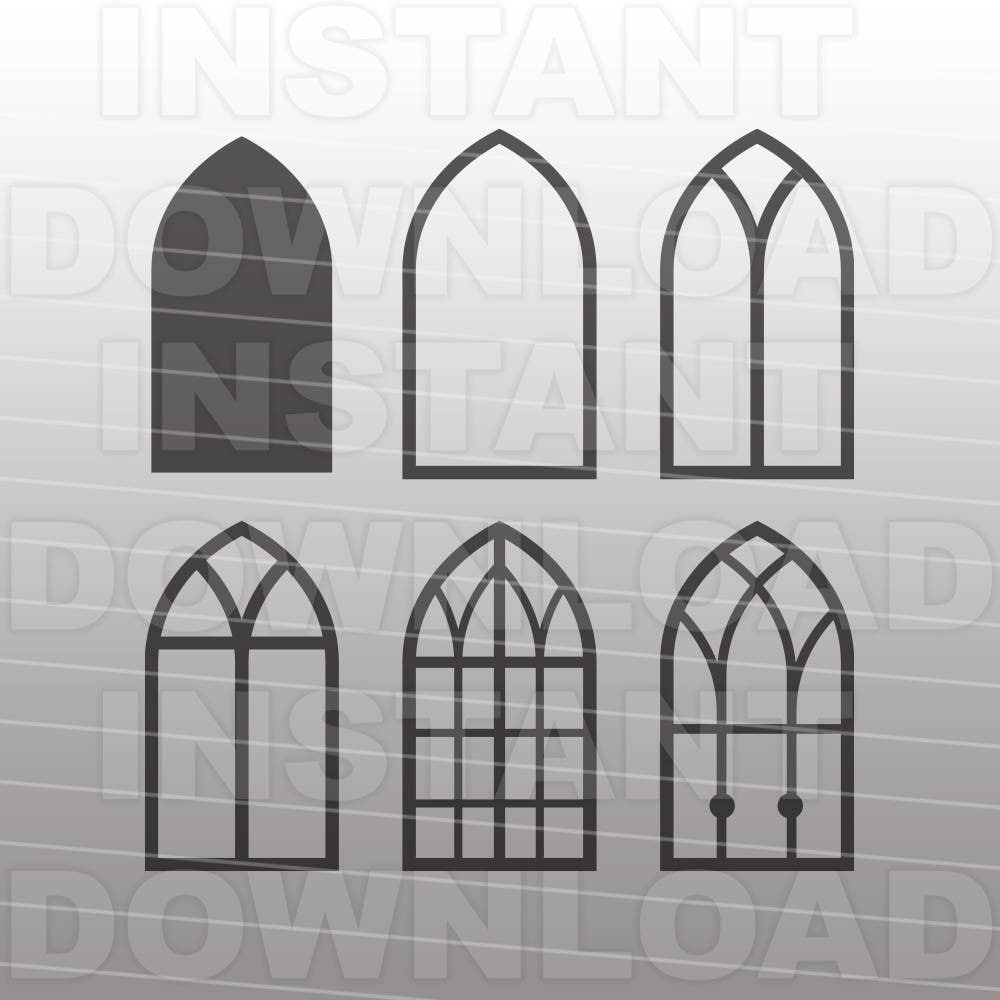 Church Windows SVG FileArchitecture svgGothic svg Vector | Etsy
