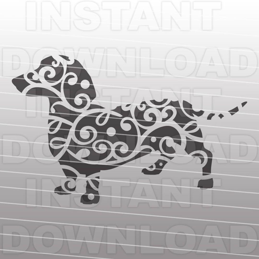 Daschund Filigree SVG File - Weiner Dog SVG File -commercial & Personal ...