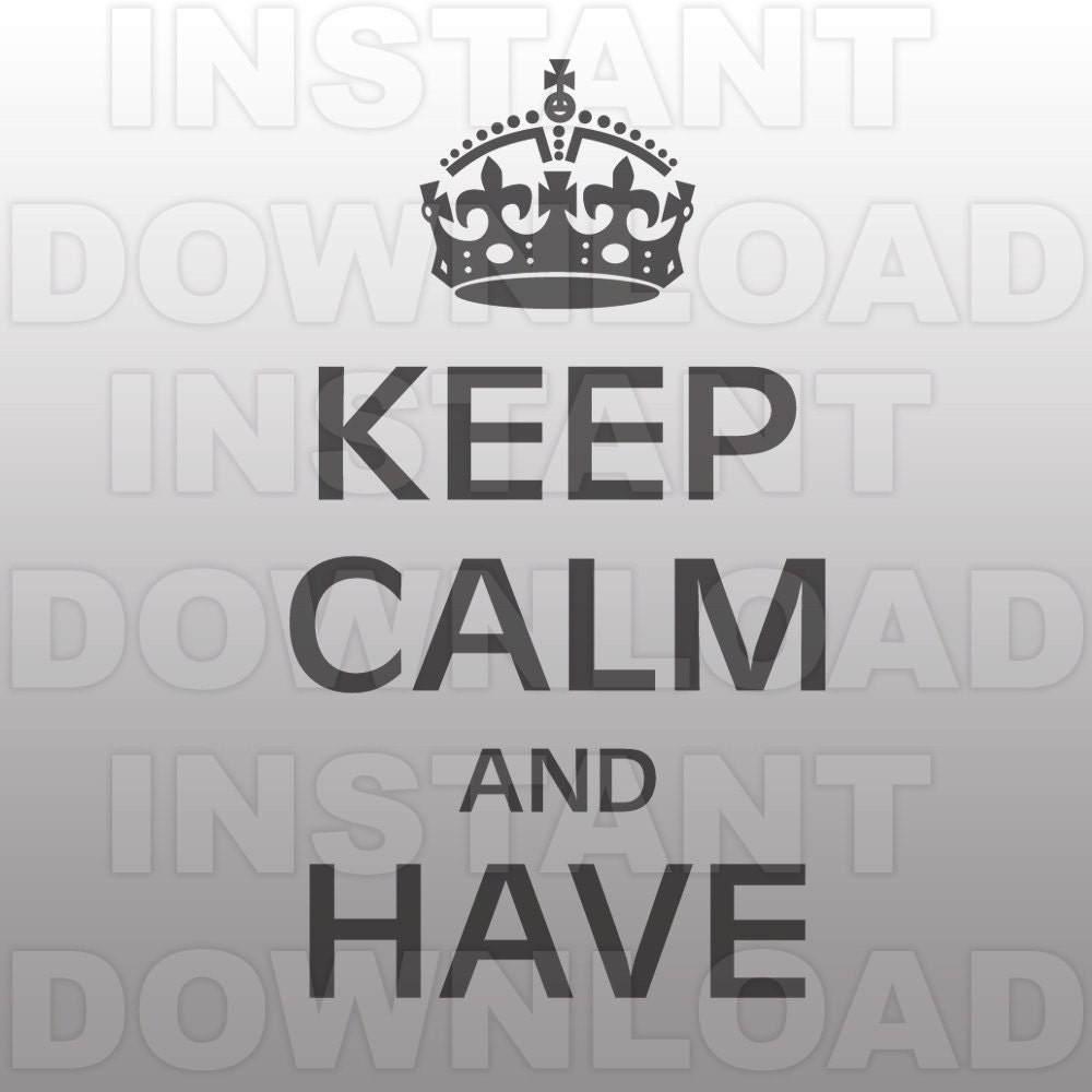 Keep Calm Crown Symbol Black