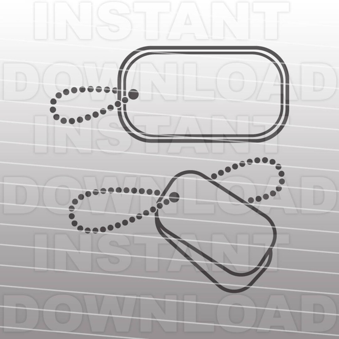Military Dog Tags SVG File -army SVG- Navy SVG -marines Svg- Commercial ...