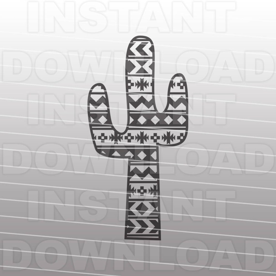 Southwest Pattern Cactus SVG Filesouthwestern Svgdesert SVG | Etsy