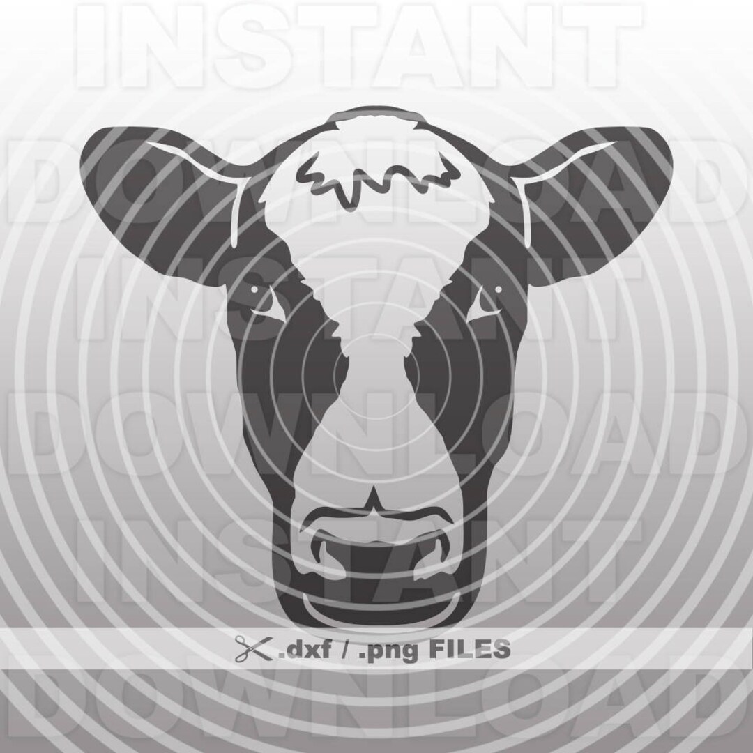 Cow DXF Filedairy Cow Dxfcow Face Dxffarm Dxf Dxf - Etsy