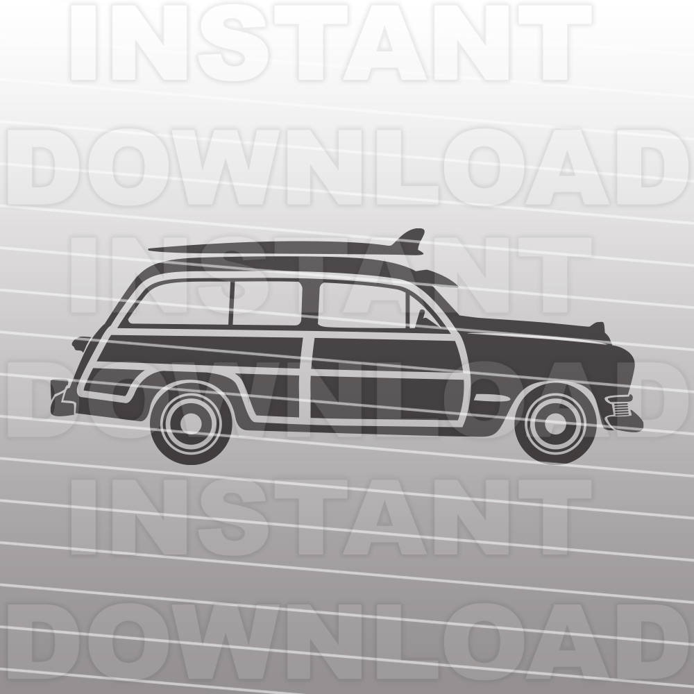 Woody Surf Wagon SVG File,woodie Wagon Svg -cutting Template- Vector ...