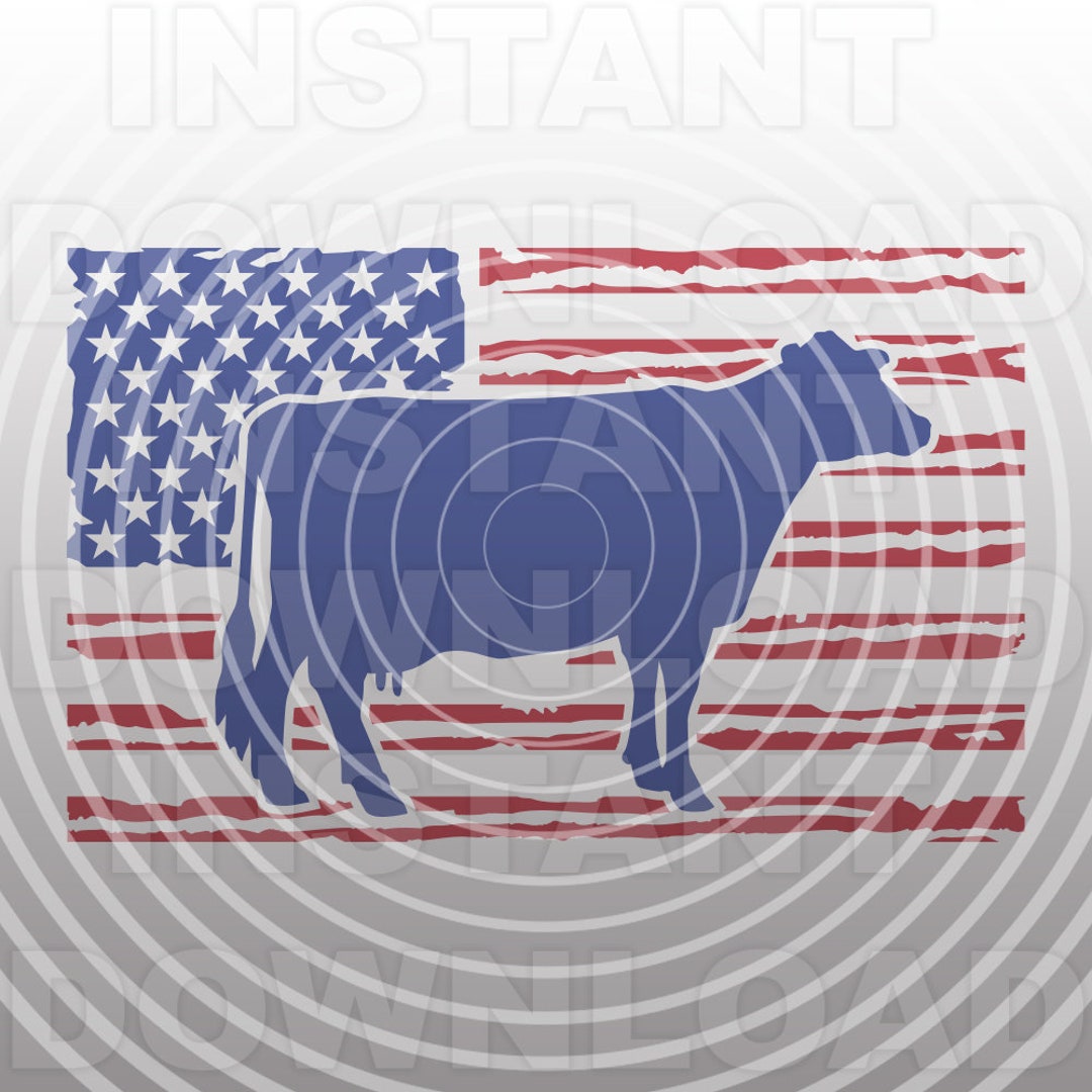 Patriotic Holstein SVG File,cattle Svg,cow Svg,dairy Cow Svg -vector ...