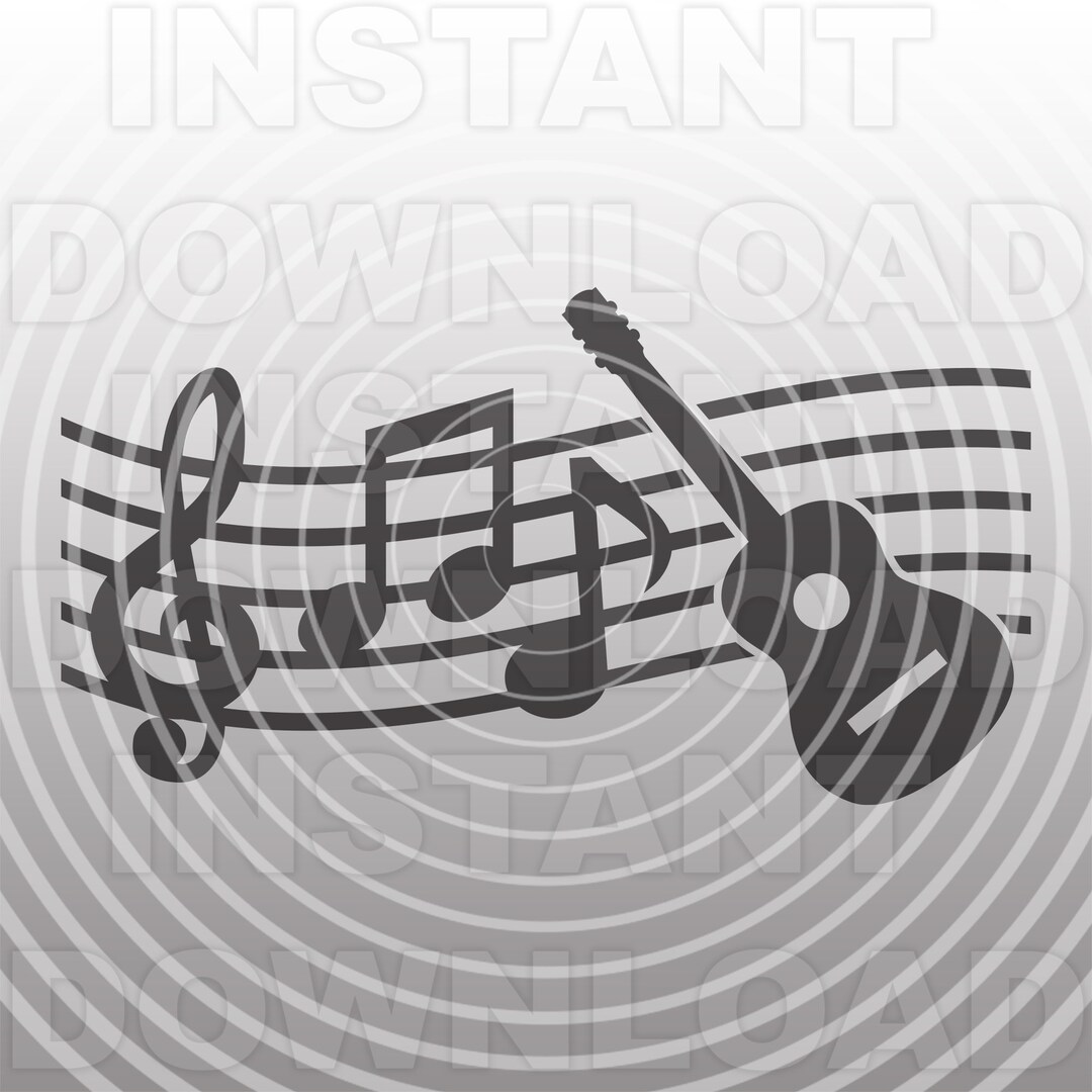 Guitar SVG File,music Notes Svg,guitarist Svg,rock Band Svg-vector Art ...