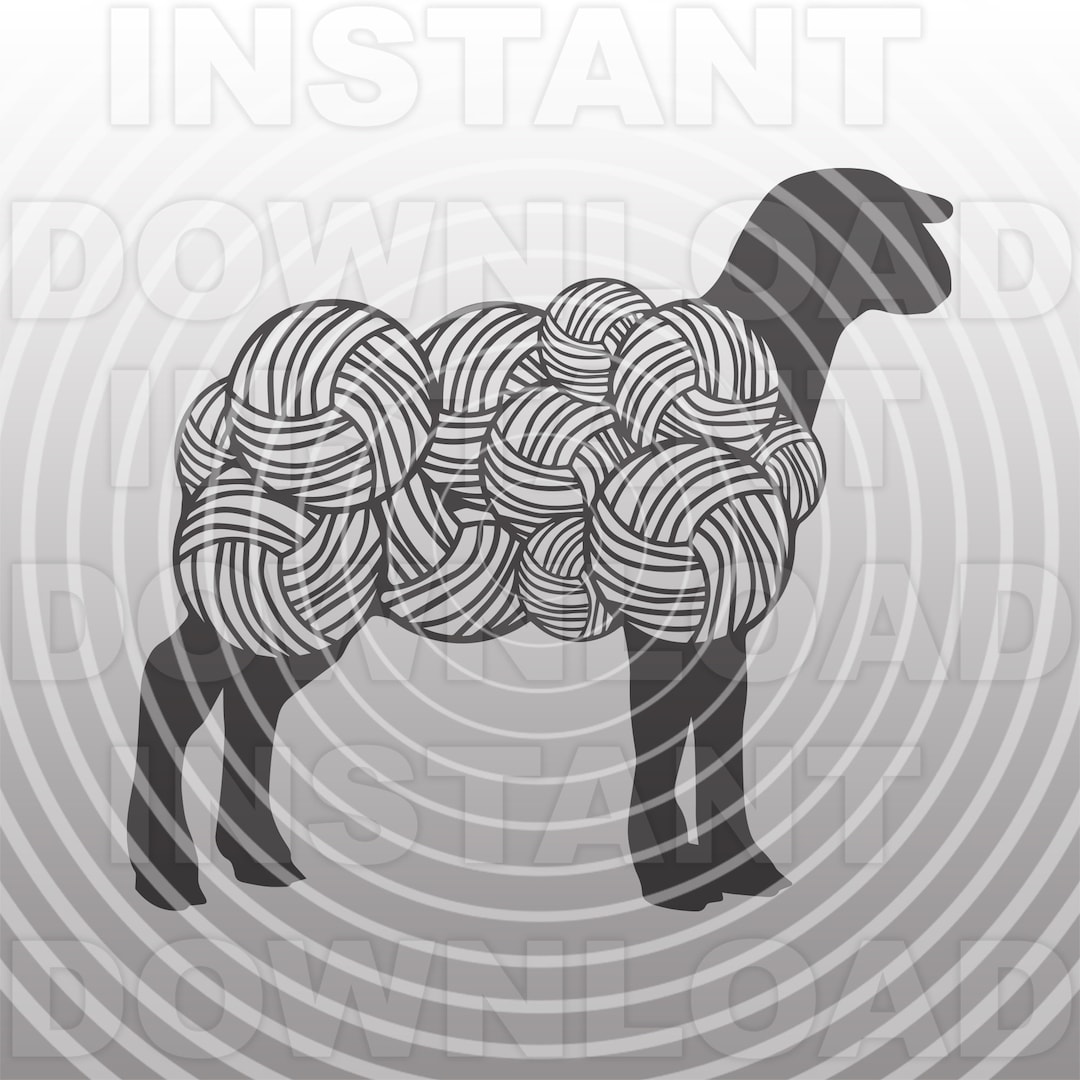 Yarn SVG File,sheep With Yarn Svg,sheep Shearing SVG -vector Clipart ...