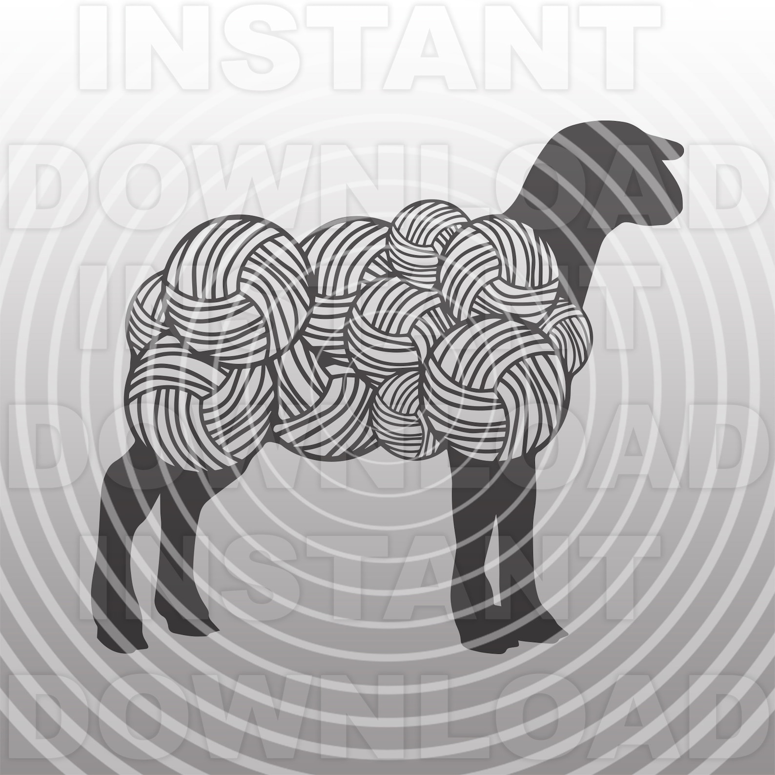 Yarn SVG Filesheep With Yarn Svgsheep Shearing SVG vector - Etsy