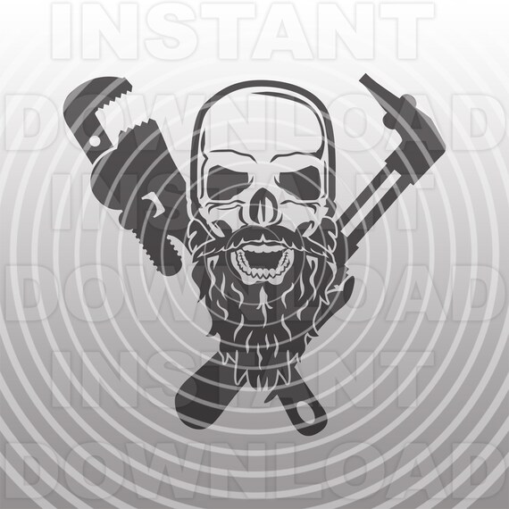 Welder Skull With Beard SVG Filepipefitter Skull With Beard | Etsy