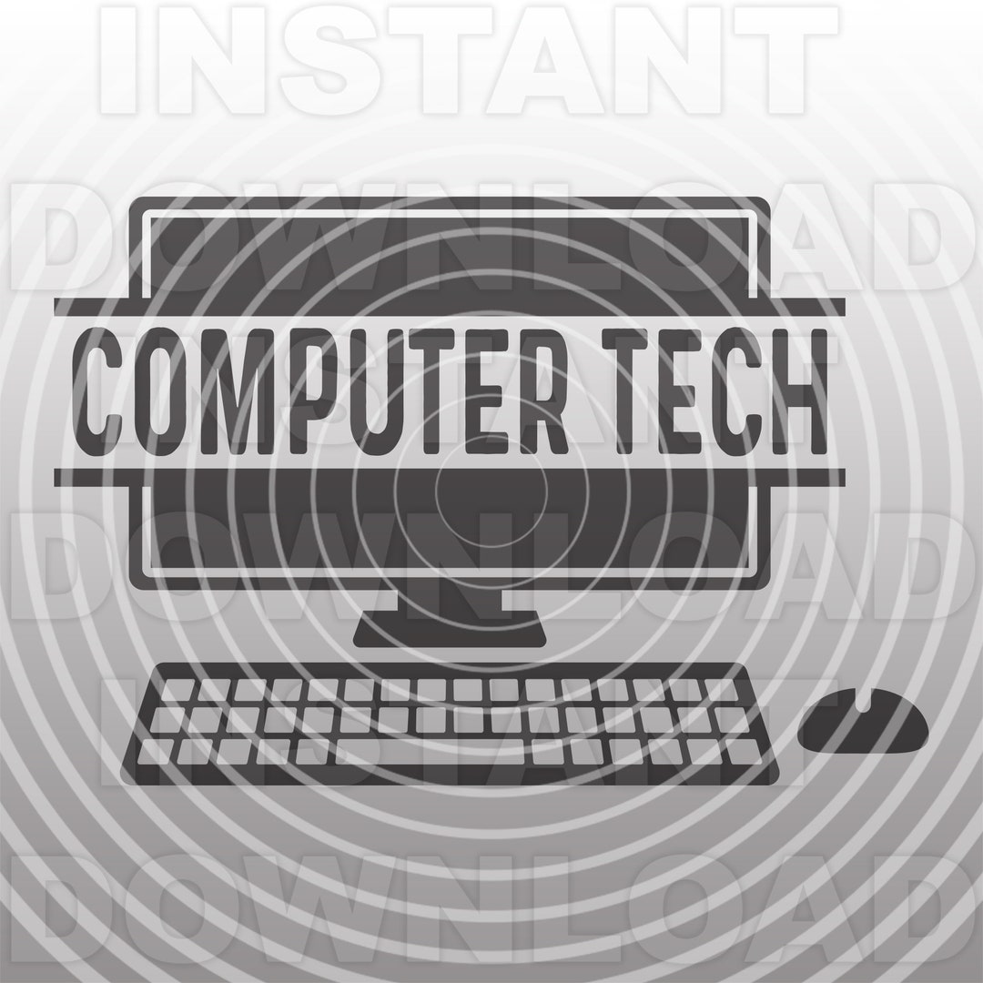 Computer Tech With Computer and Mouse SVG File,computer Repair SVG ...