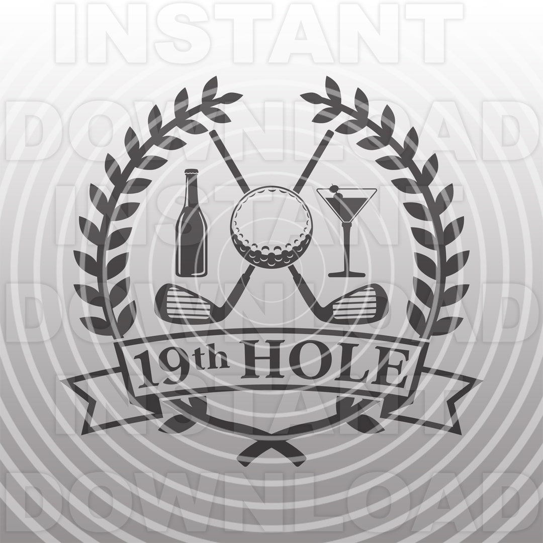 19th Hole Golf Sign Template SVG File,golf 19th Hole Happy Hour Svg ...