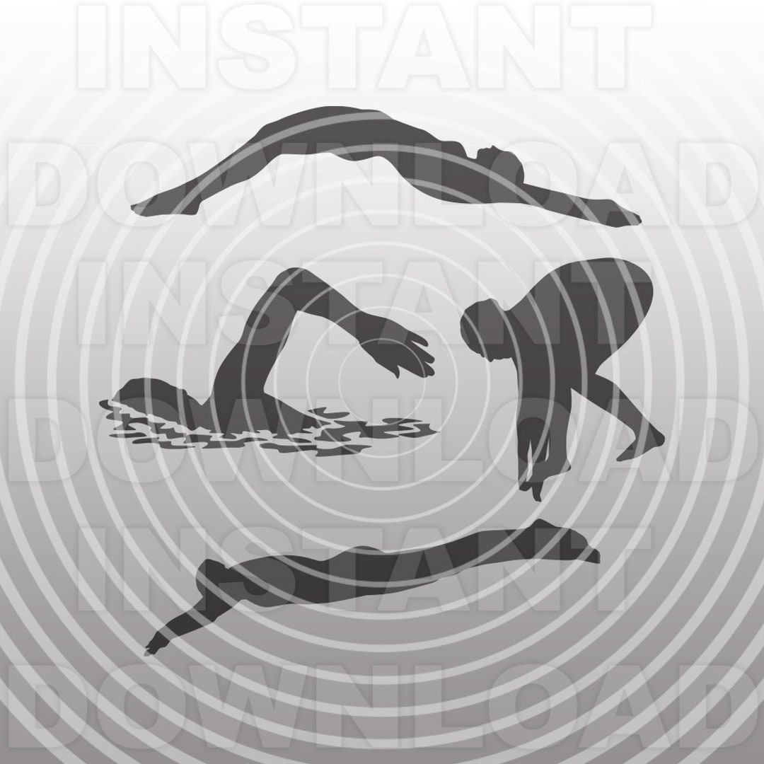 Swimming Poses SVG File,swimmer Svg,swim Team Svg -vector Art ...