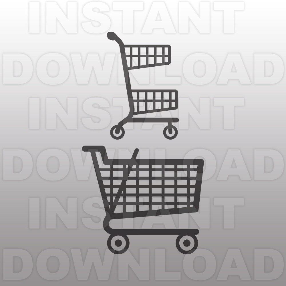 Grocery Cart SVG Fileshopping Cart SVG File commercial & - Etsy