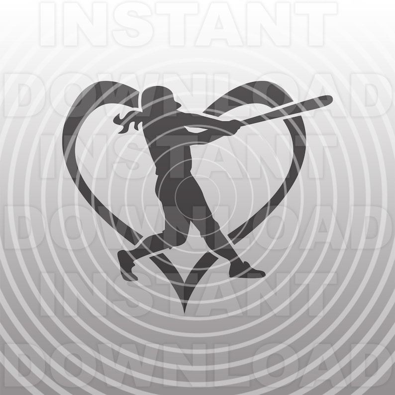 Softball Batter SVG Filelove Softball SVG vector Art - Etsy