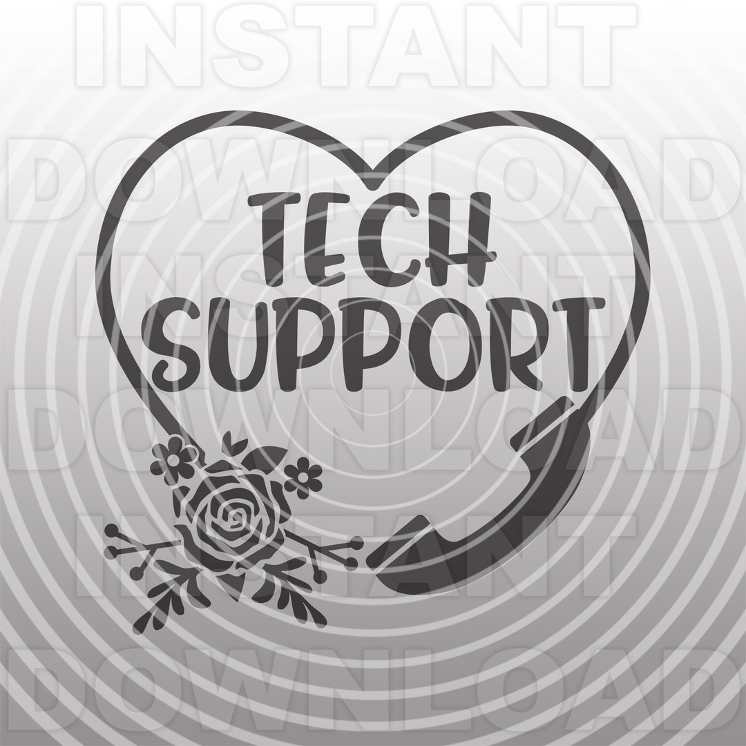 Tech Support With Telephone and Flowers SVG File,help Desk Svg,support ...