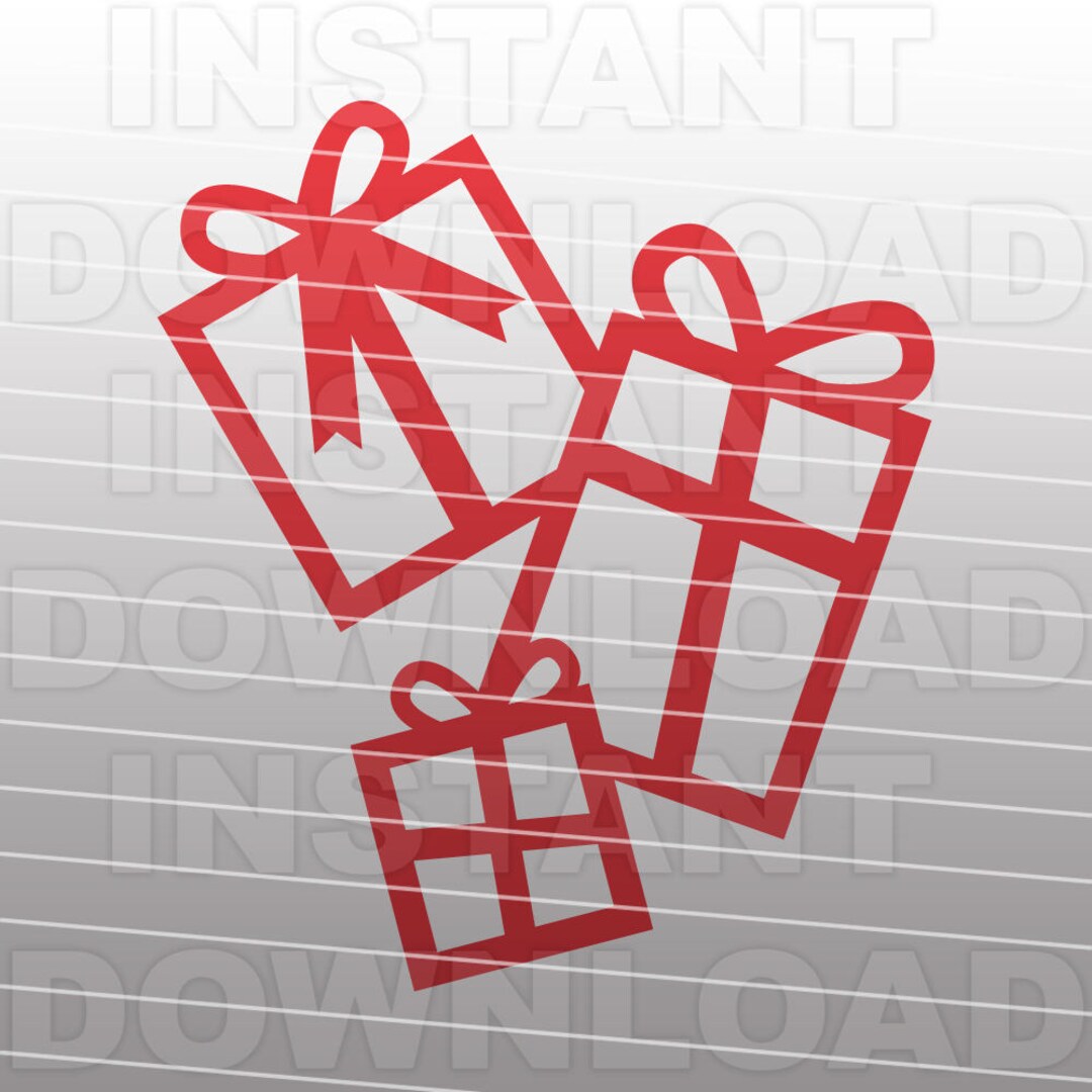 Gift Boxes SVG File - Presents SVG File - Vector Art - Commercial ...