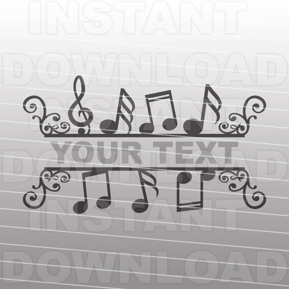 Music Notes Split SVG File Cutting Template Clip Art for - Etsy Canada