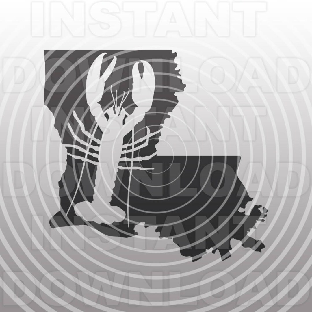 Louisiana Crayfish SVG File,crawdad Svg,cajun Svg,mardi Gras Svg ...