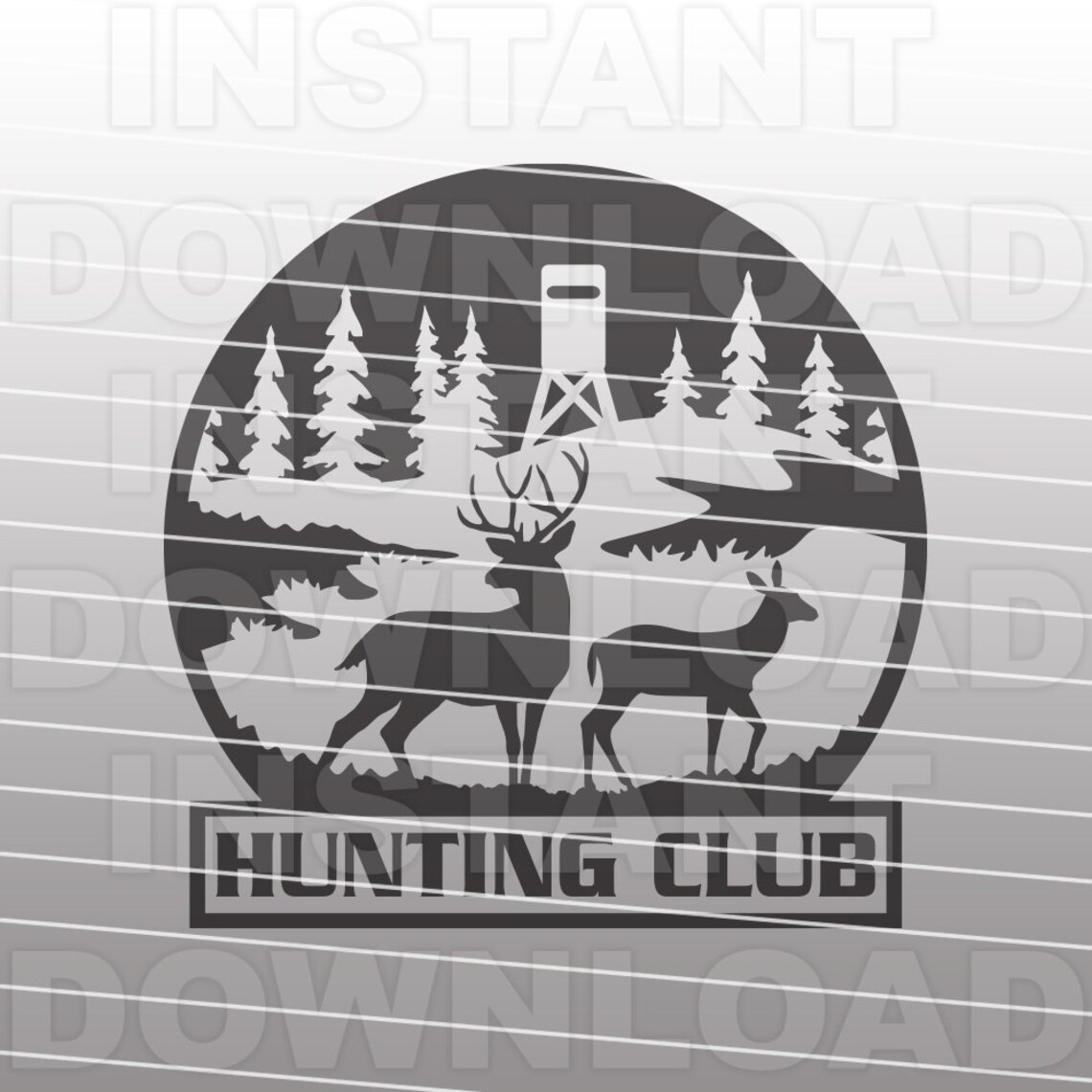 Hunting Club SVG Filedeer Hunting Svgdeer Hunter SVG vector | Etsy