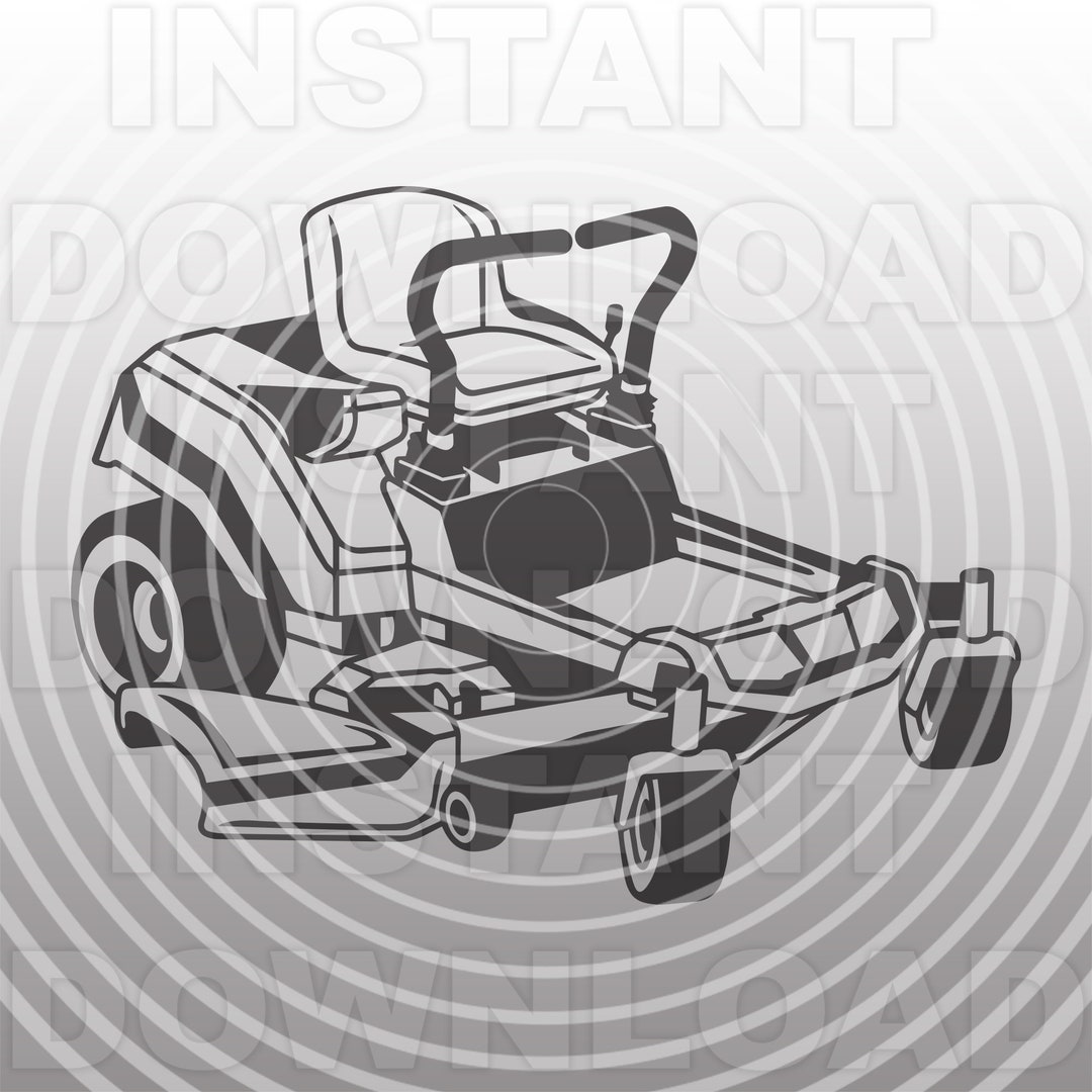Zero Turn Mower SVG File,riding Mower Svg,lawn Mower SVG -vector Clip ...