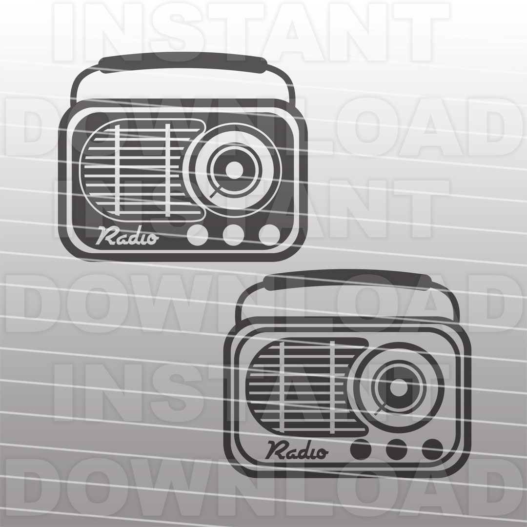 Vintage Radio SVG File,retro Radio Svg,antique Radio Svg,1950s Radio ...