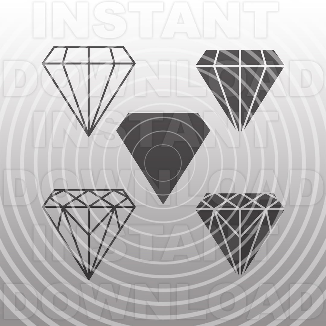 Diamond SVG File,diamond Shapes Svg,wedding Diamond SVG -vector Art ...
