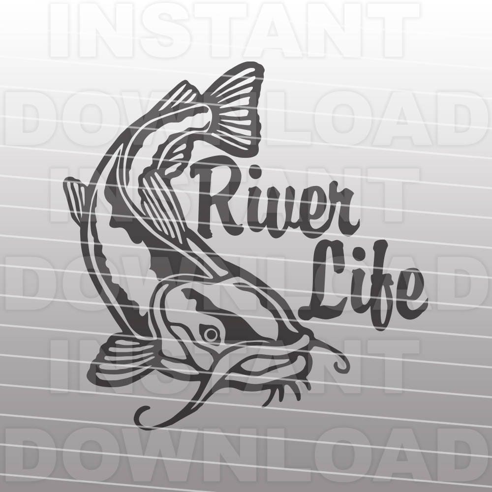 Fishing SVG File,river Life Catfish SVG File -vector Clipart for ...