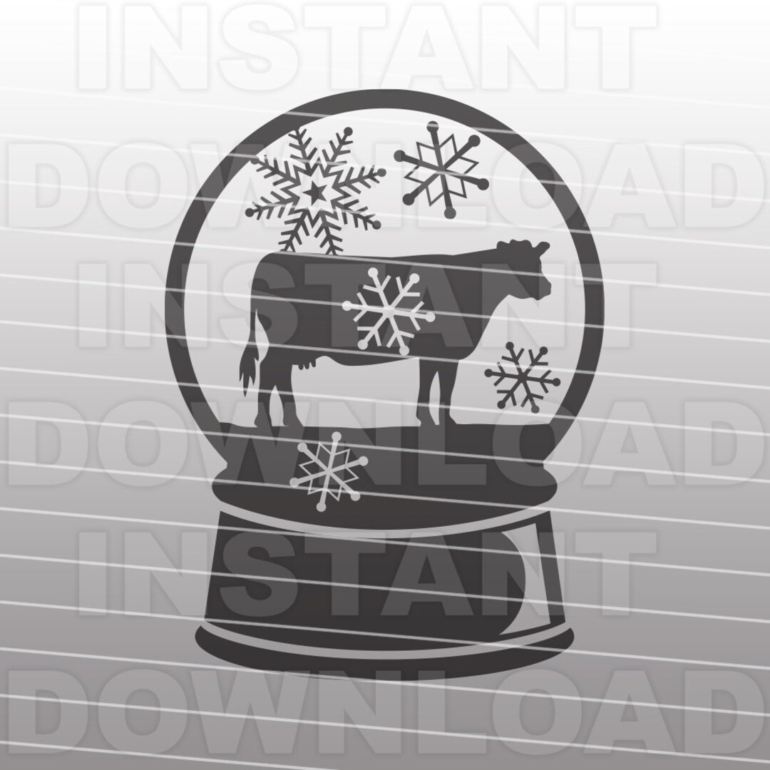 Cow SVG File,dairy Cow Svg,cow Snowglobe Svg,cow Cut File,livestock Svg ...
