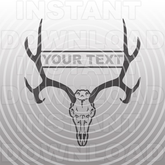 Mule Deer Skull Decal