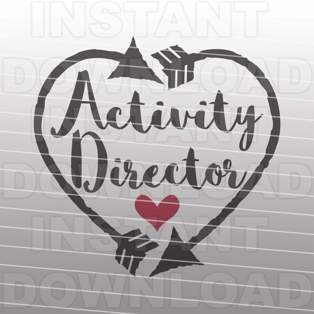 Activity Director SVG File,activity Director With Heart and Arrows SVG ...