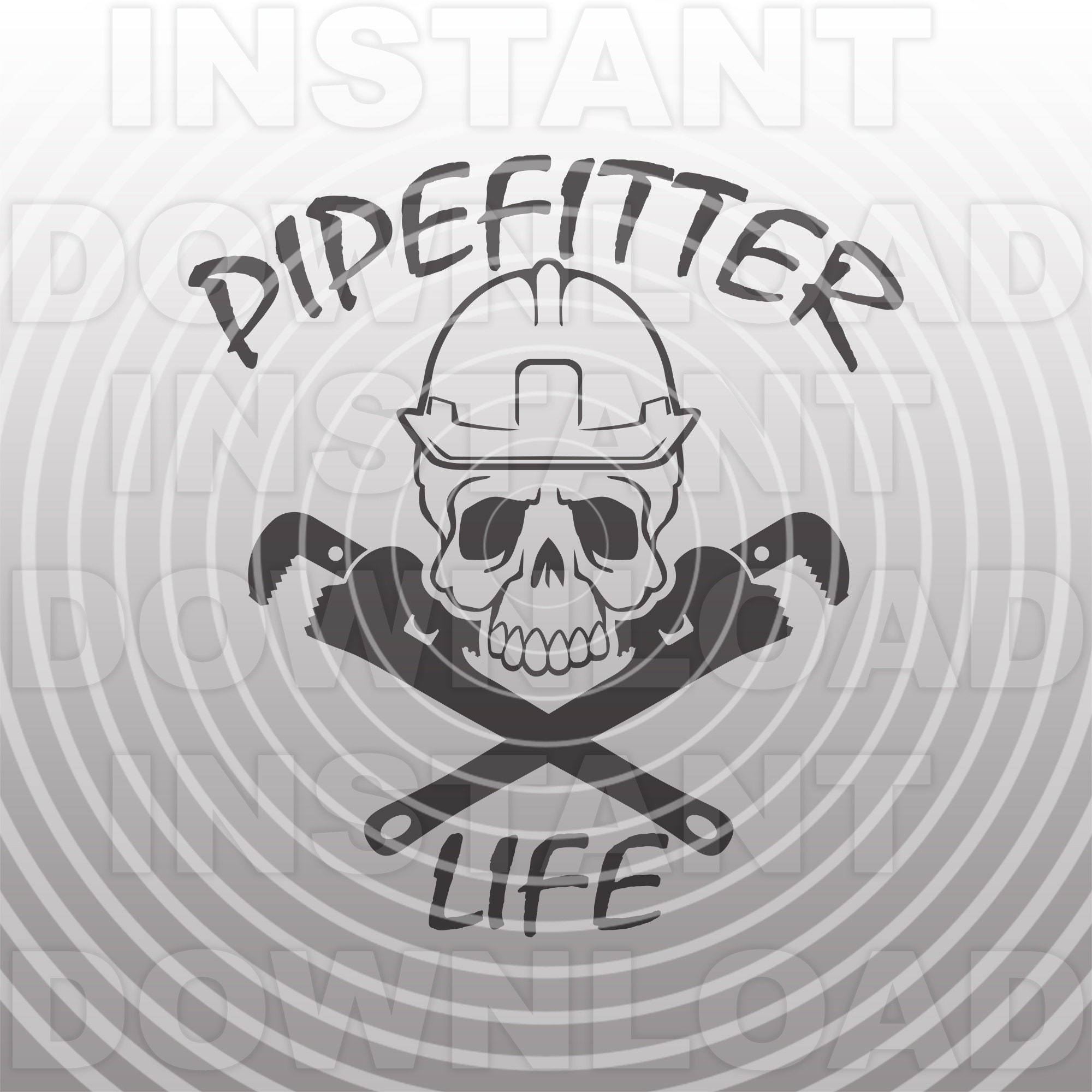 Pipefitter Life Skull SVG File - Plumber SVG File - Steamfitter SVG ...