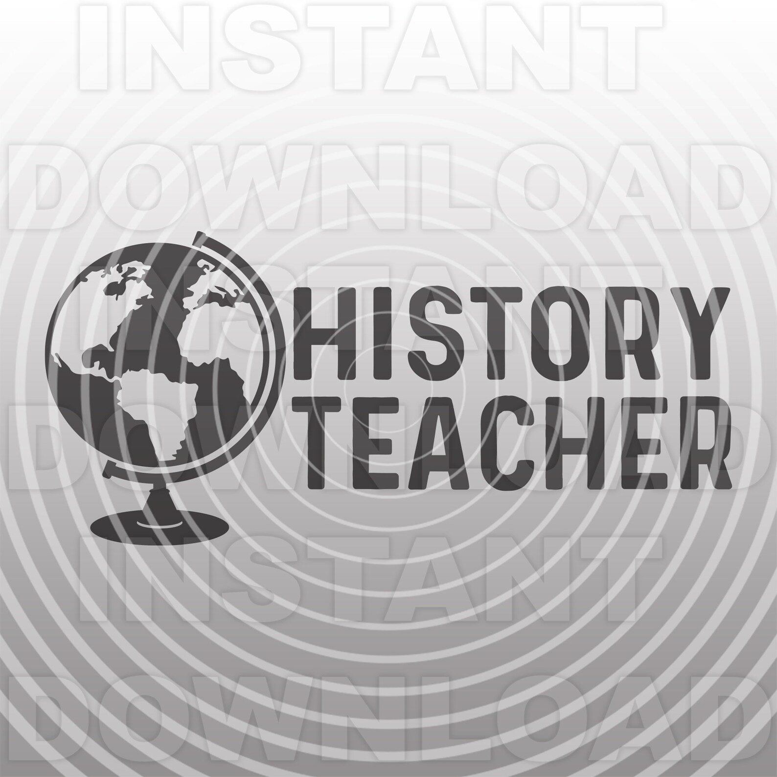 History Teacher With Globe and World Map SVG File vector | Etsy