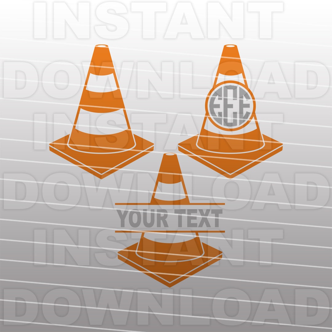 Traffic Cone SVG File,construction Cone Svg,safety Cone Monogram Svg ...