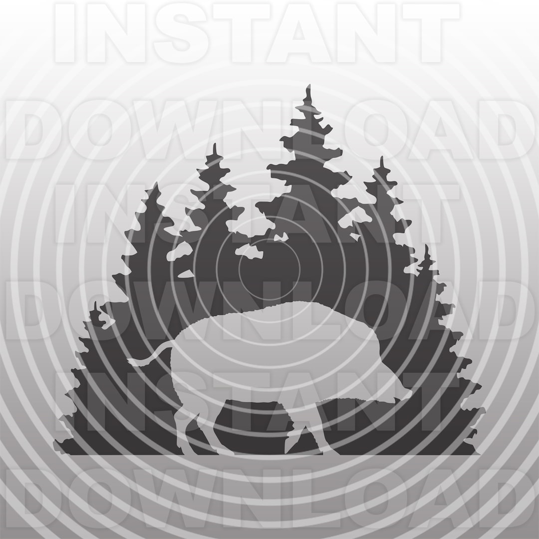 Wild Hog SVG File,razorback Svg,wild Boar Svg,hunting Scene SVG -vector ...