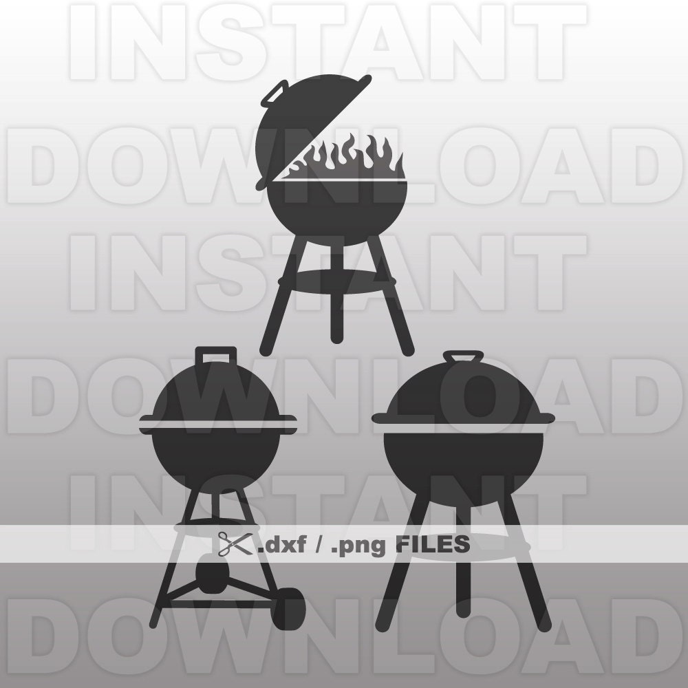 BBQ Grill DXF File BBQ Grill Png File Commercial & | Etsy UK