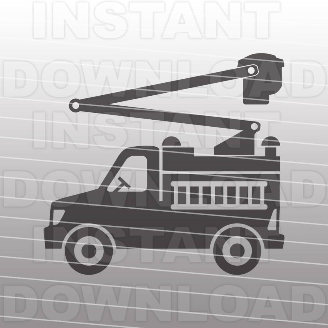 Cherry Picker SVG File,lineman Truck SVG File,utility SVG - Vector Clip ...