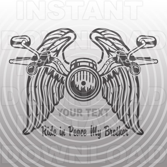 Ride in Peace My Brother Motorcycle Handlebars Memorial With | Etsy