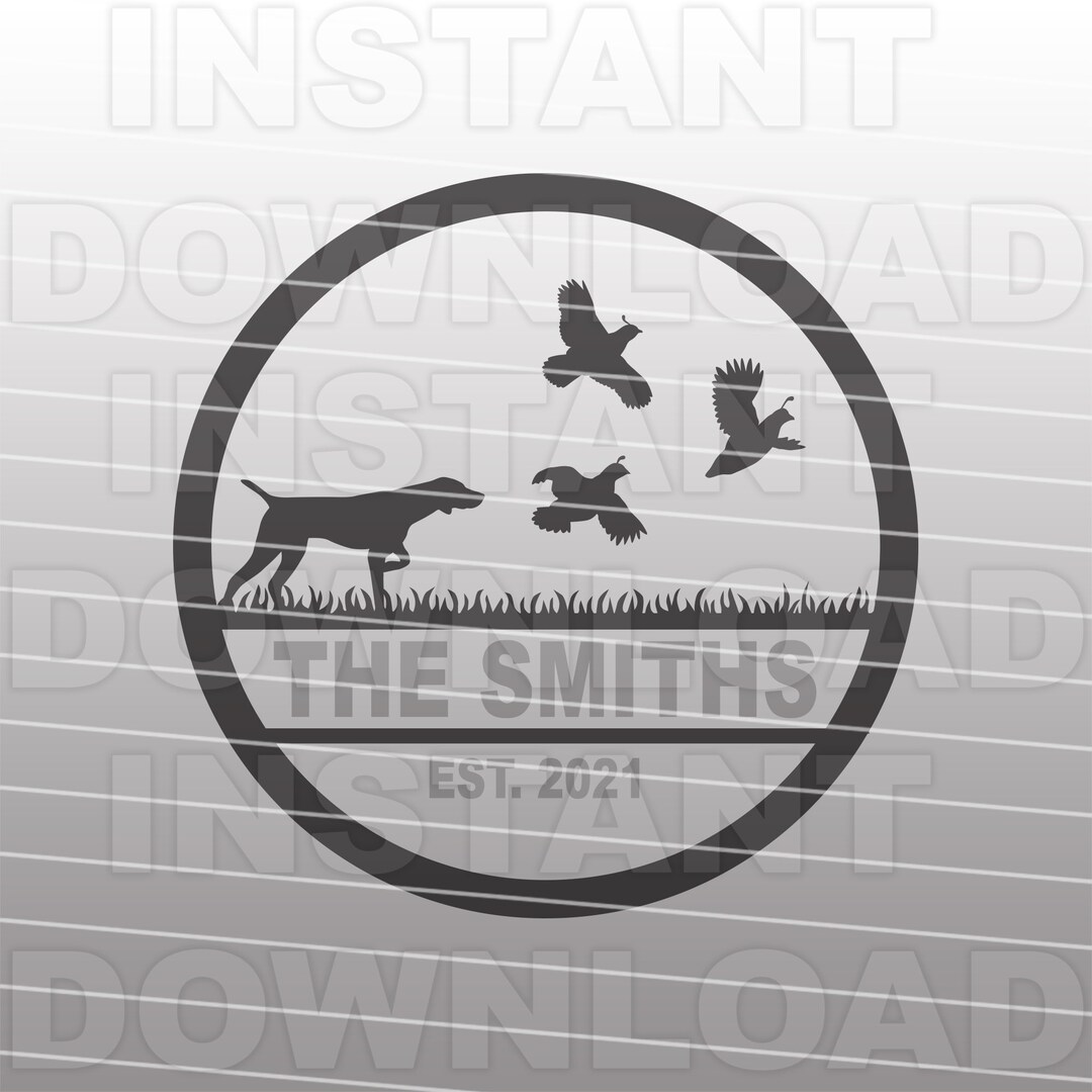 Quail SVG File,quail Hunter Mailbox Decal Svg,hunting Dog Pointing Svg ...