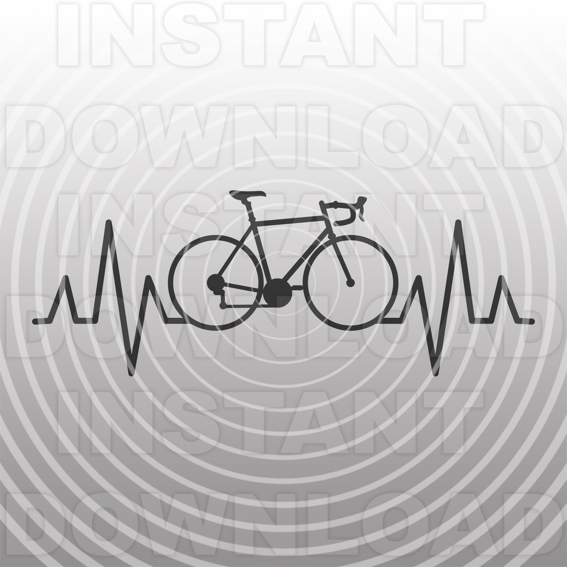 Road Bike Heartbeat EKG Pulse SVG Fileroad Bicycle Racing SVG - Etsy