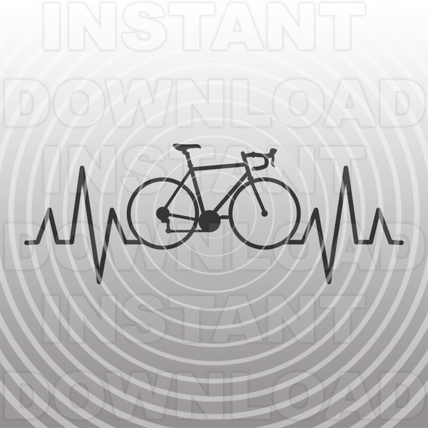 Bicycle Pulse Svg - Etsy