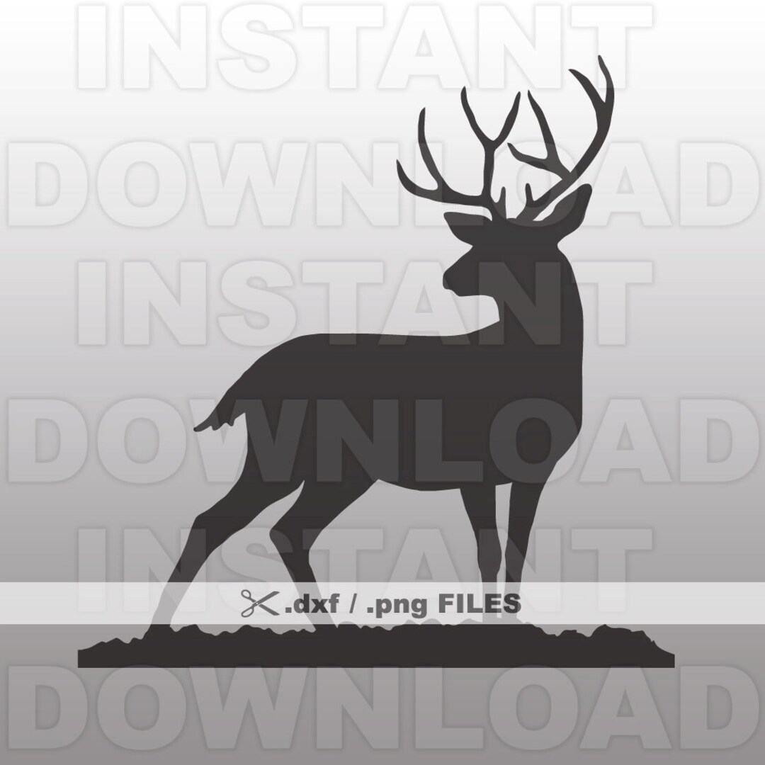 Deer Hunting DXF File - Buck DXF File - Commercial & Personal Use - Png ...