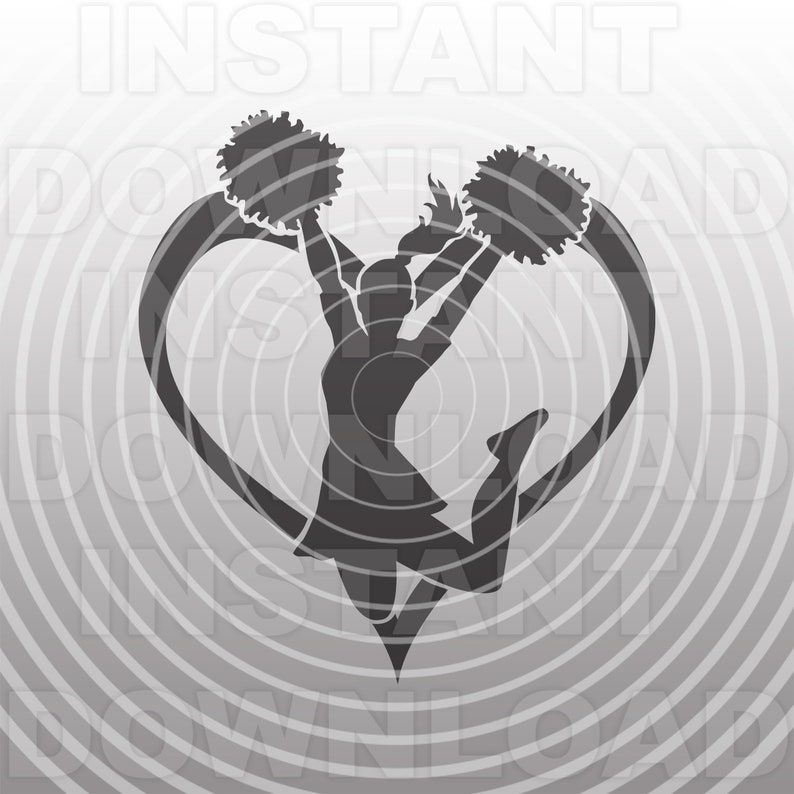 Love Cheerleading Pose SVG Filecheer Heart Svglove Cheer Svg - Etsy