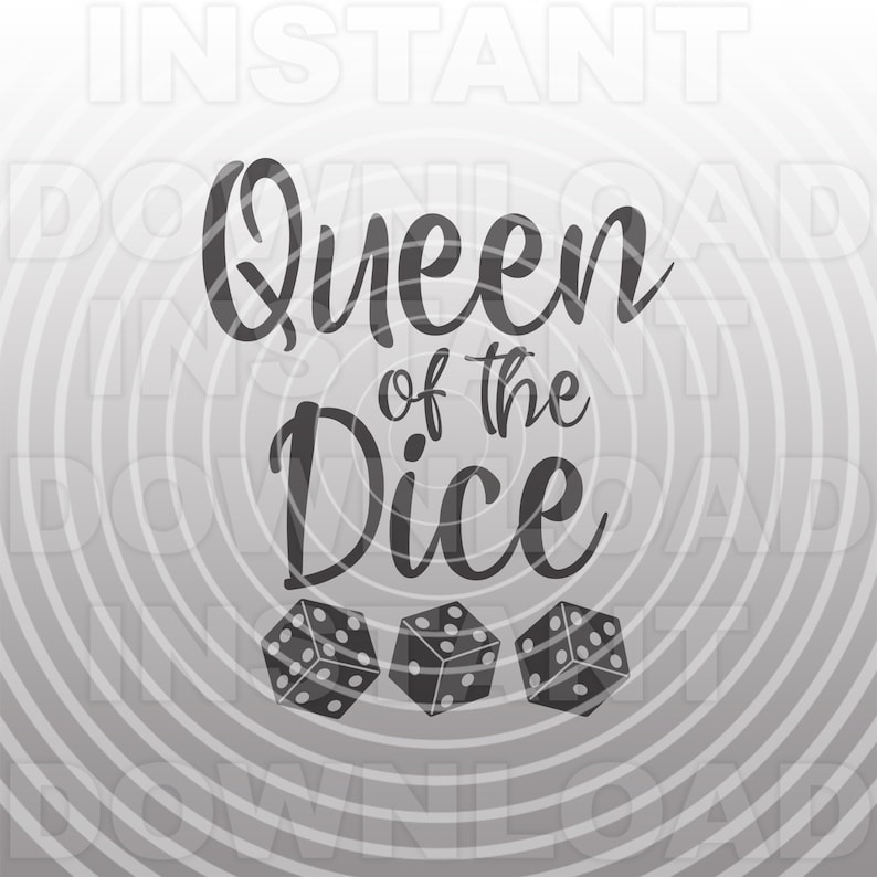 Queen of the Dice SVG Filegambling Svgcasino Svgbunco Svg | Etsy