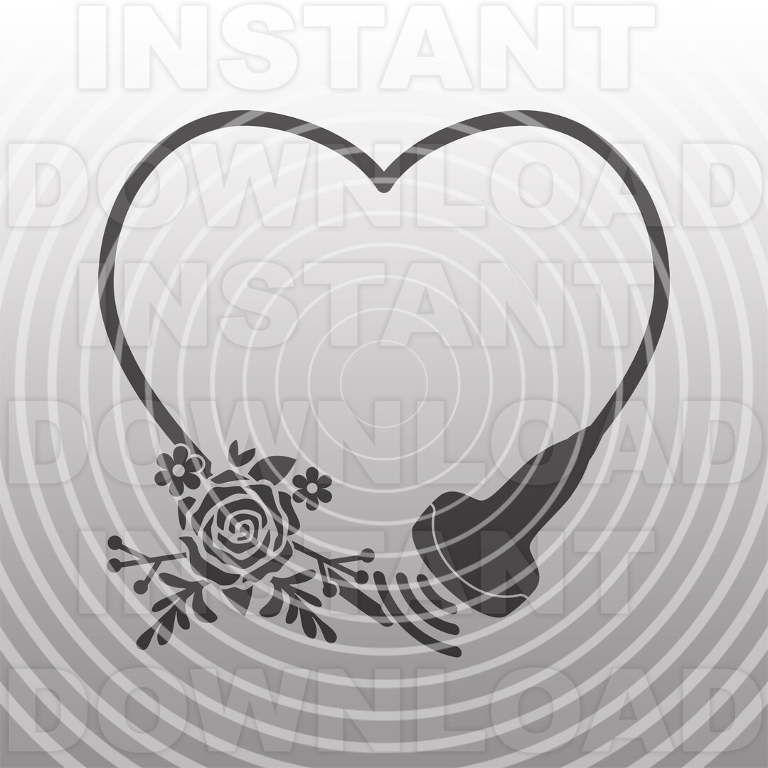 Ultrasound Tech SVG File,ultrasound Probe Floral Heart Svg,sonographer ...